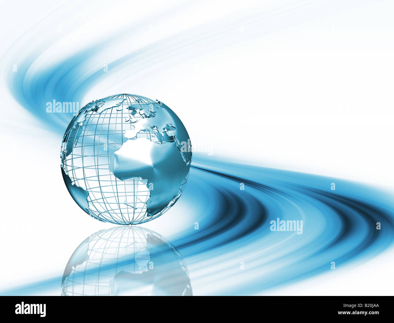 Wireframe globe on abstract background Stock Photo - Alamy