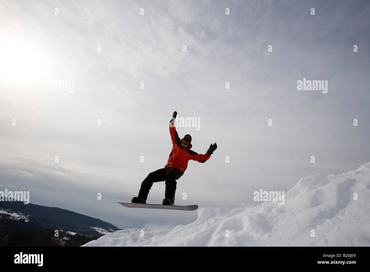 Snowboard jump into river hi-res stock photography and images - Alamy