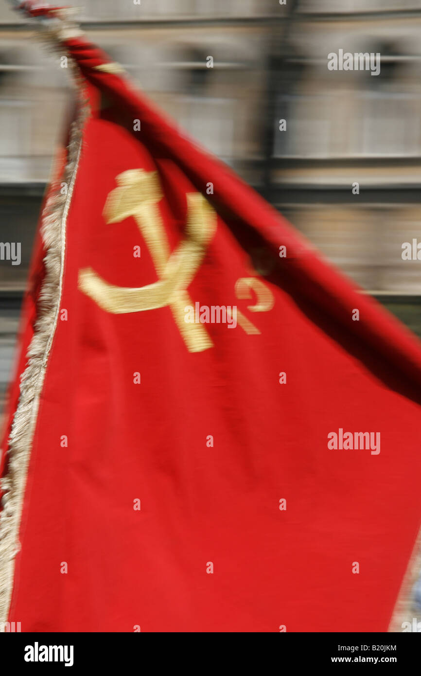 communist soviet union flag at political rally Stock Photo - Alamy