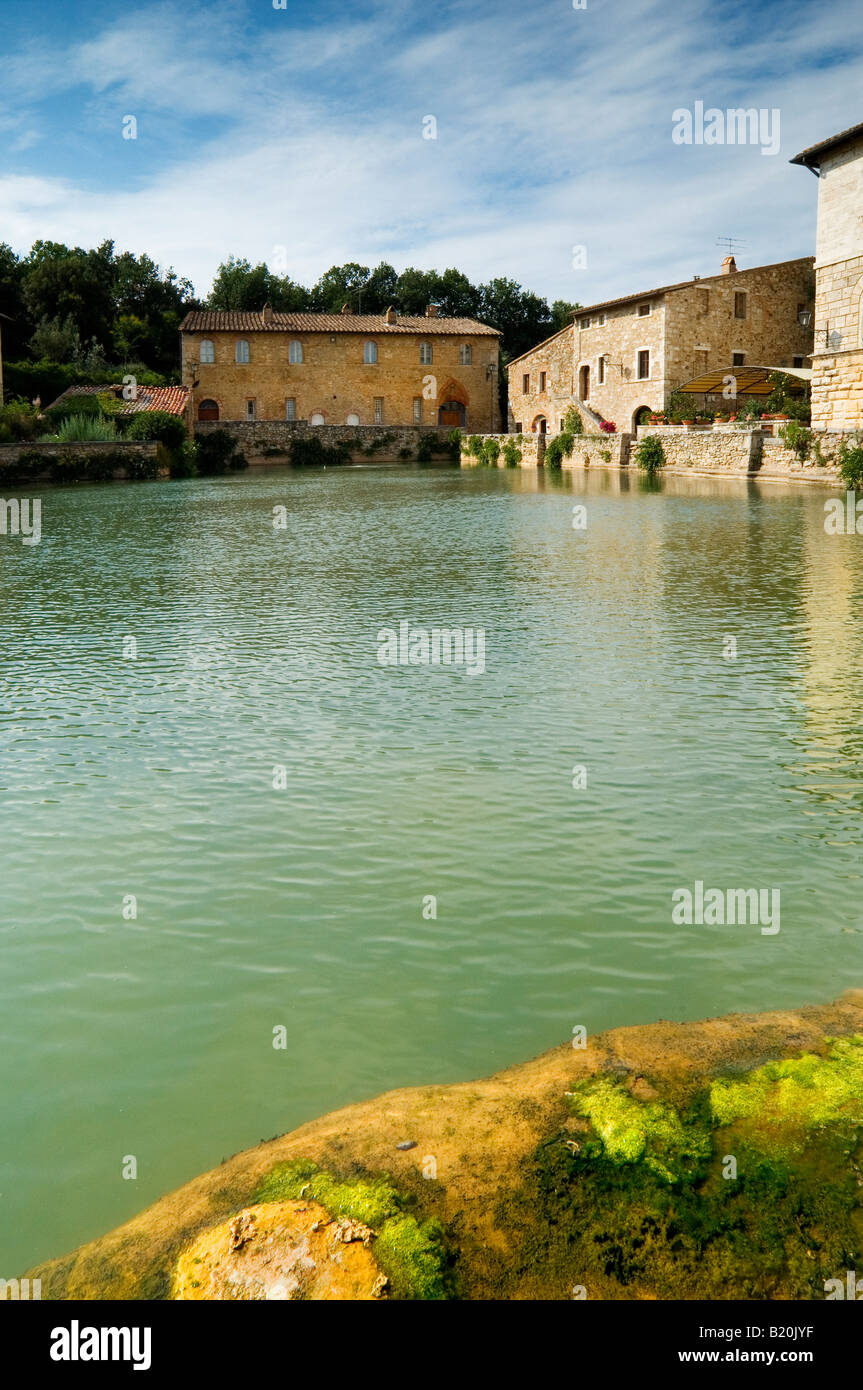 The baths at Bagno Vignoni in Tuscany Stock Photo - Alamy