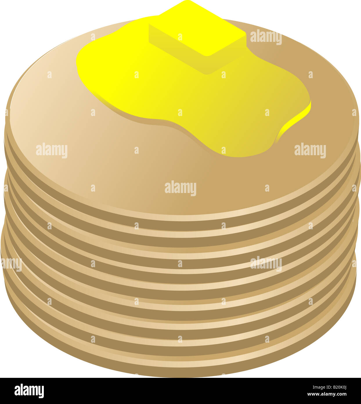Stack of pancakes isometric 3d illustration Stock Photo - Alamy