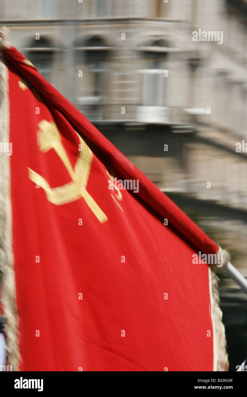 communist soviet union flag at political rally Stock Photo - Alamy