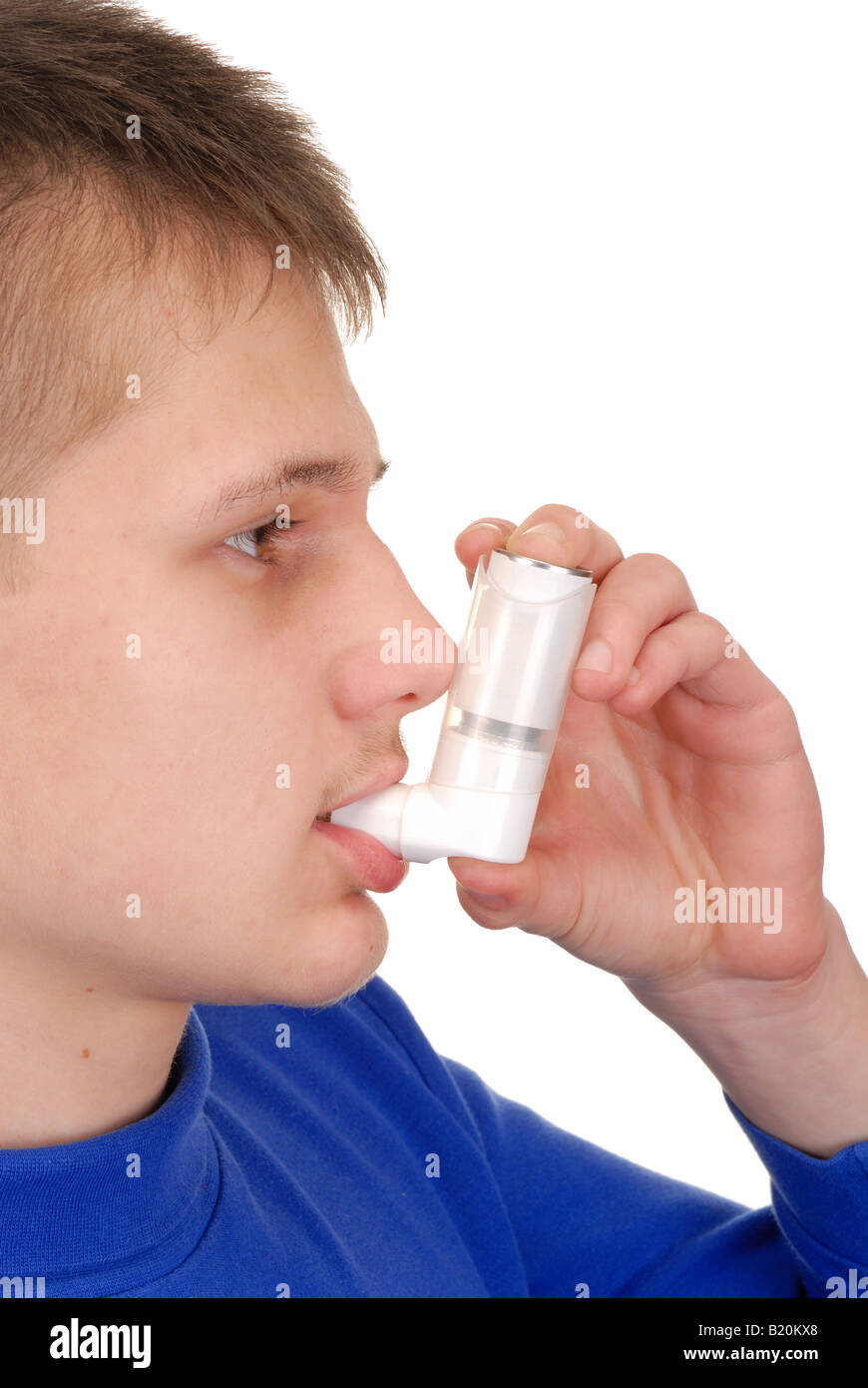 Teenager with Inhaler Stock Photo - Alamy
