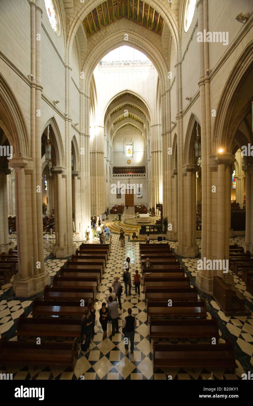 SPAIN Madrid Neogothic interior of Cathedral of Our Lady of Almudena ...
