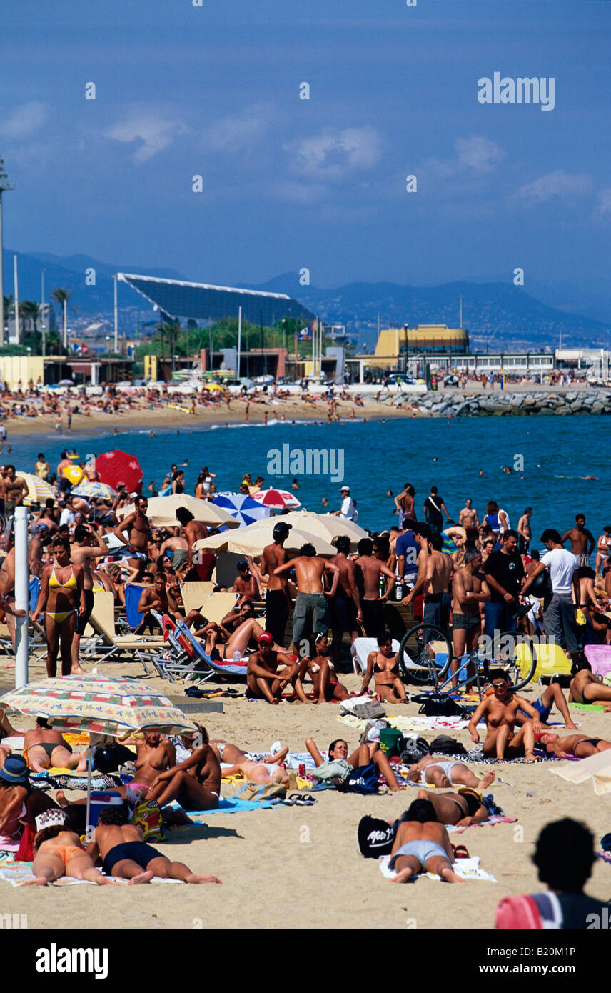 Beach Forum 2004 Barcelona Catalonia Spain Stock Photo - Alamy