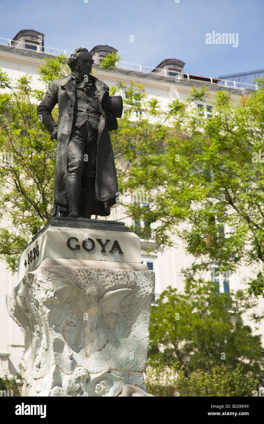 SPAIN Madrid Statue of Francisco Goya Spanish male artist outside Prado ...