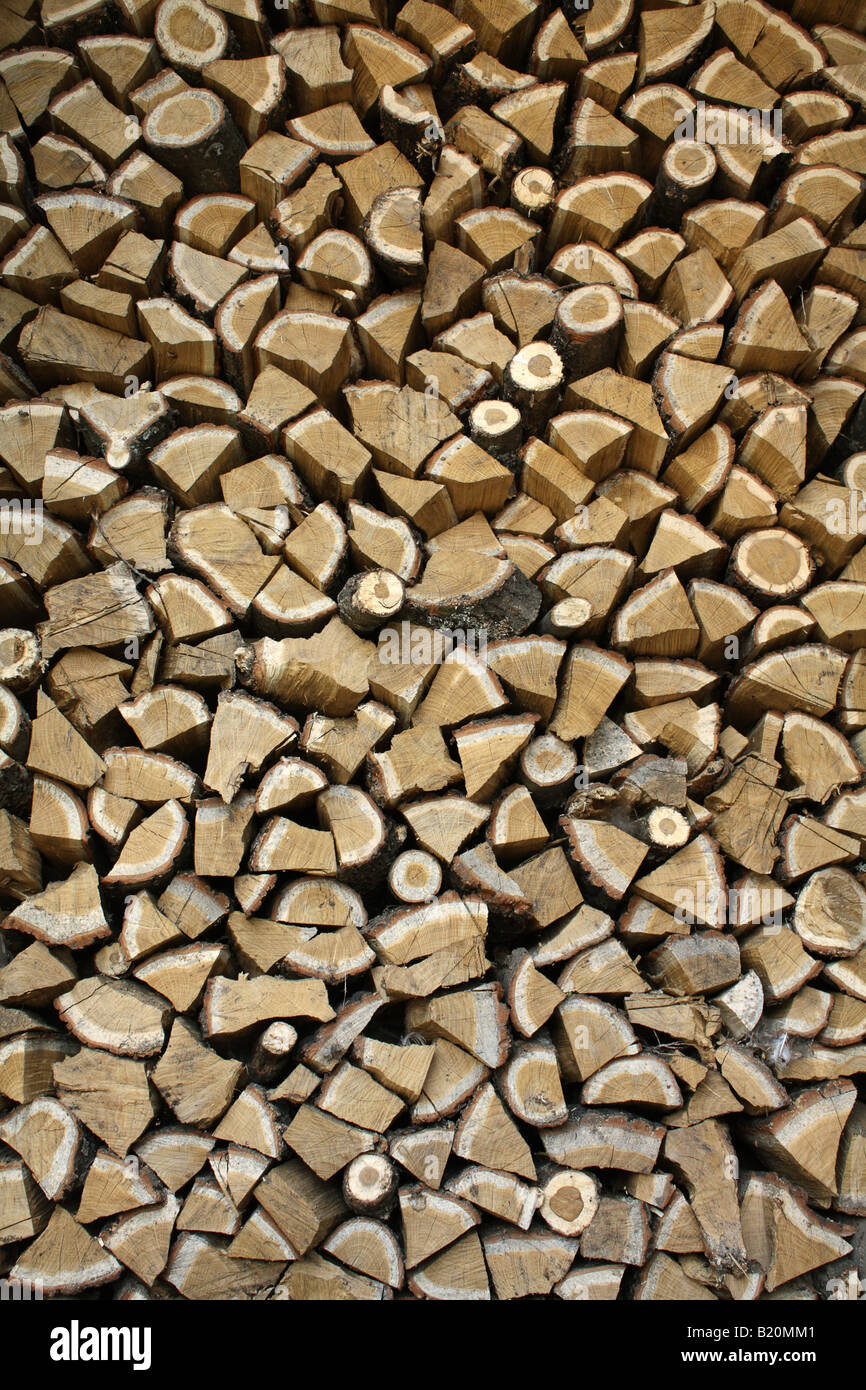 Stack of firewood (oak Stock Photo - Alamy
