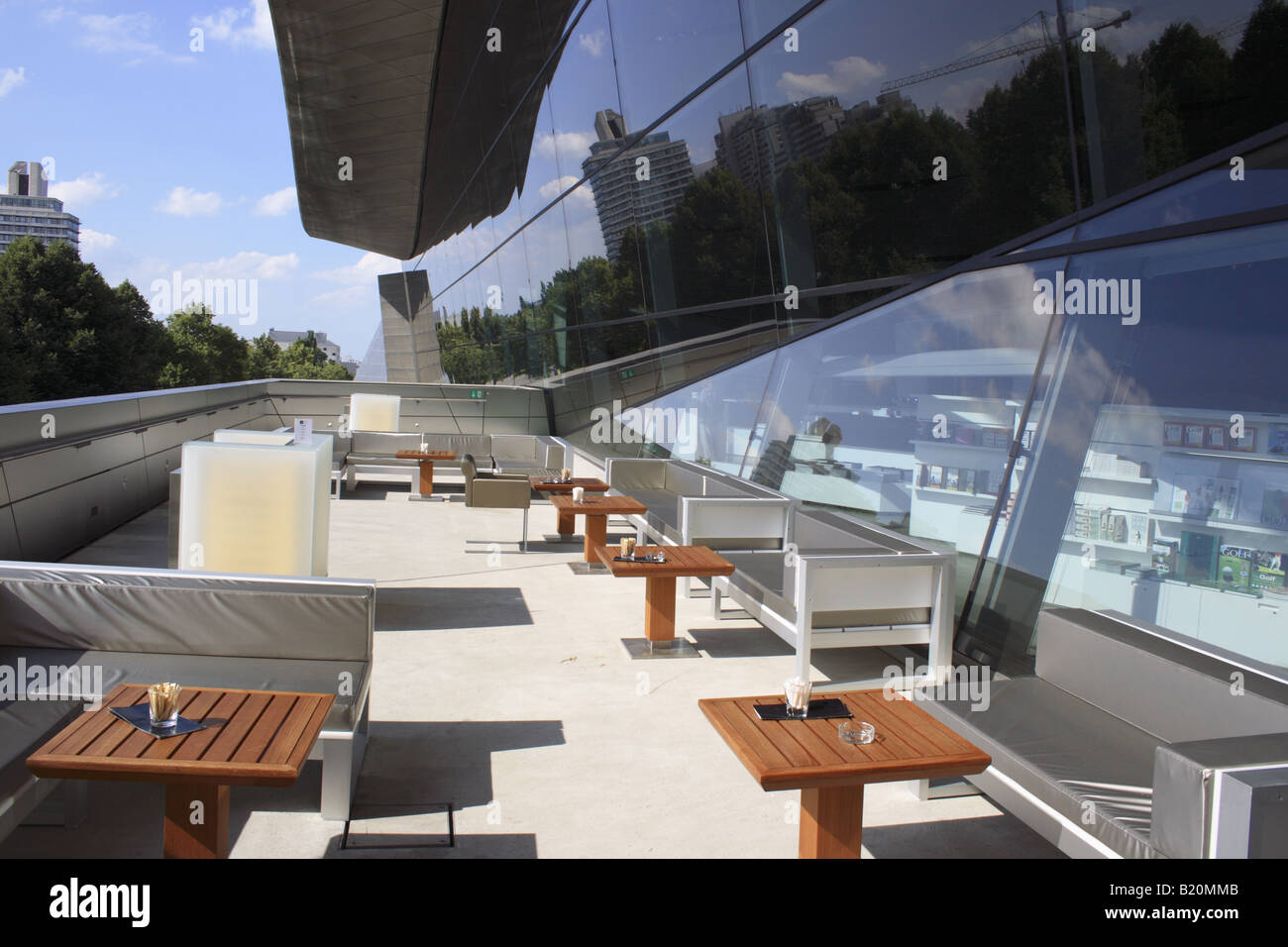 outdoor restaurant at BMW Welt, Munich, Germany. Photo by Willy ...