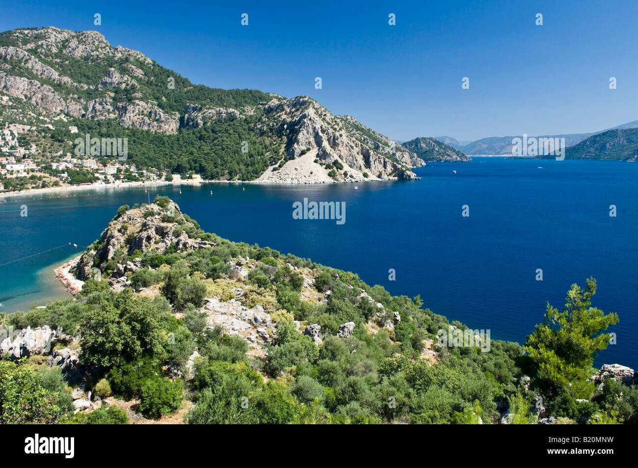 View over Turunc Bay Turunc Mugla Turkey Stock Photo - Alamy