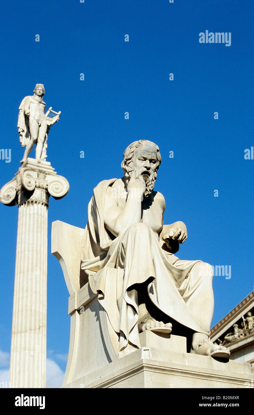 Socrates Statue Academy Athens Greece Stock Photo - Alamy