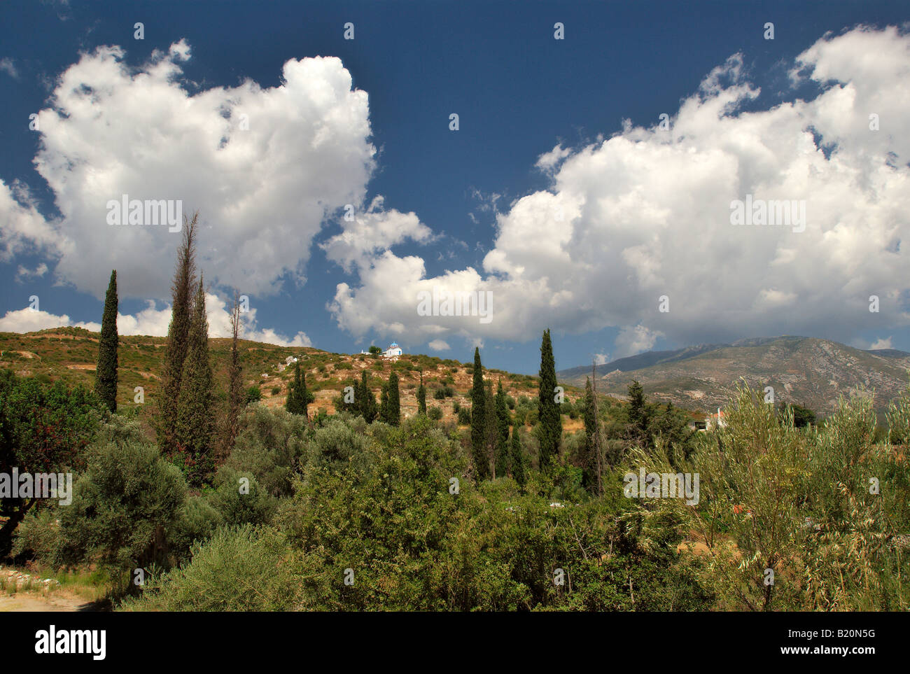 Landscape near Myli. Samos island, Greece Stock Photo - Alamy