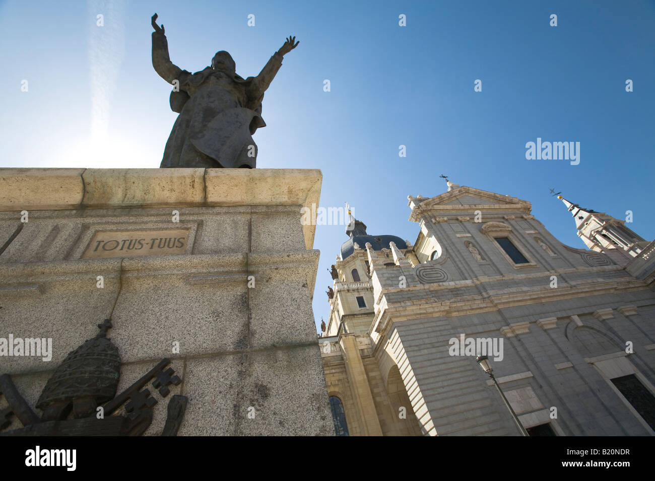 SPAIN Madrid Exterior of Cathedral of Our Lady of Almudena church built ...