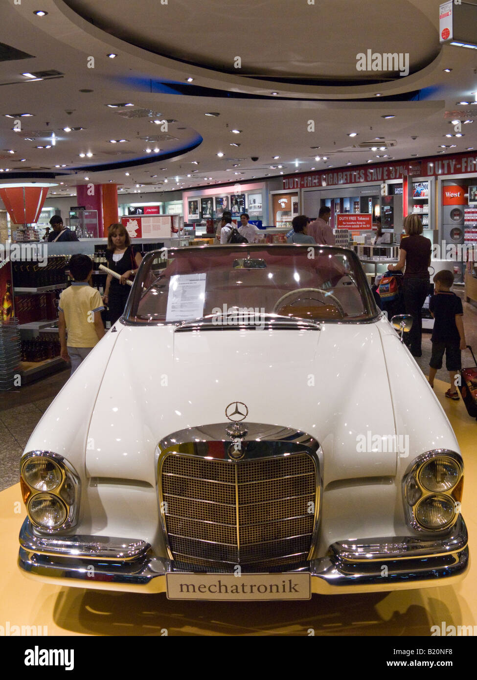 vintage Mercedes Benz 220e cabrio, Duty Free Shop, Frankfurt Airport ...