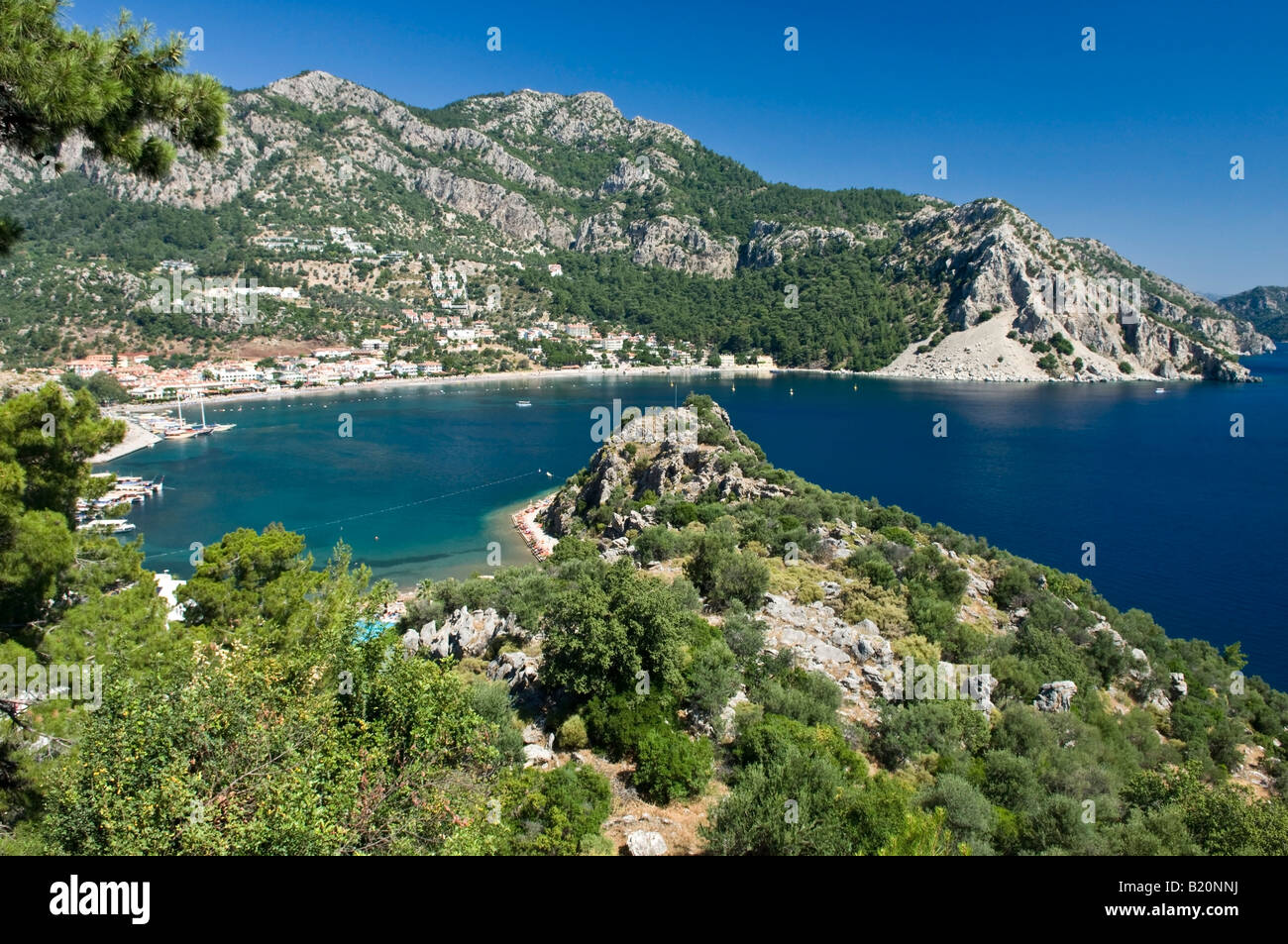 View over Turunc Bay Turunc Mugla Turkey Stock Photo - Alamy