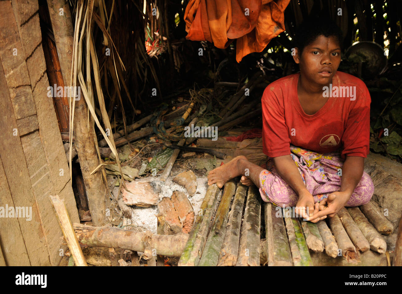 sakai hilltribe, outside kuanmaidum village, palian district, trang ...