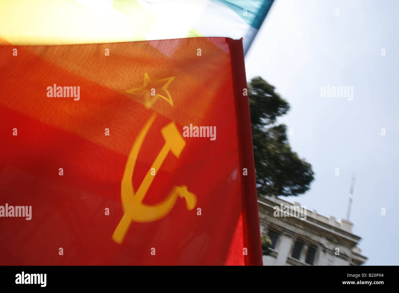 communist soviet union flag at political rally Stock Photo - Alamy