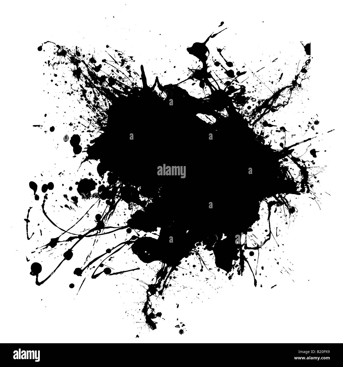 Abstract black and white ink splodge that is editable Stock Photo - Alamy