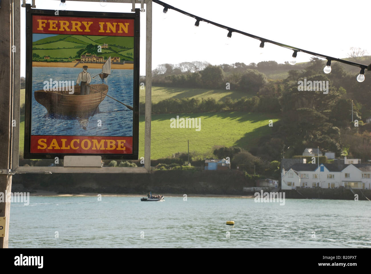 Ferry Inn sign, Salcombe, Devon, UK Stock Photo - Alamy