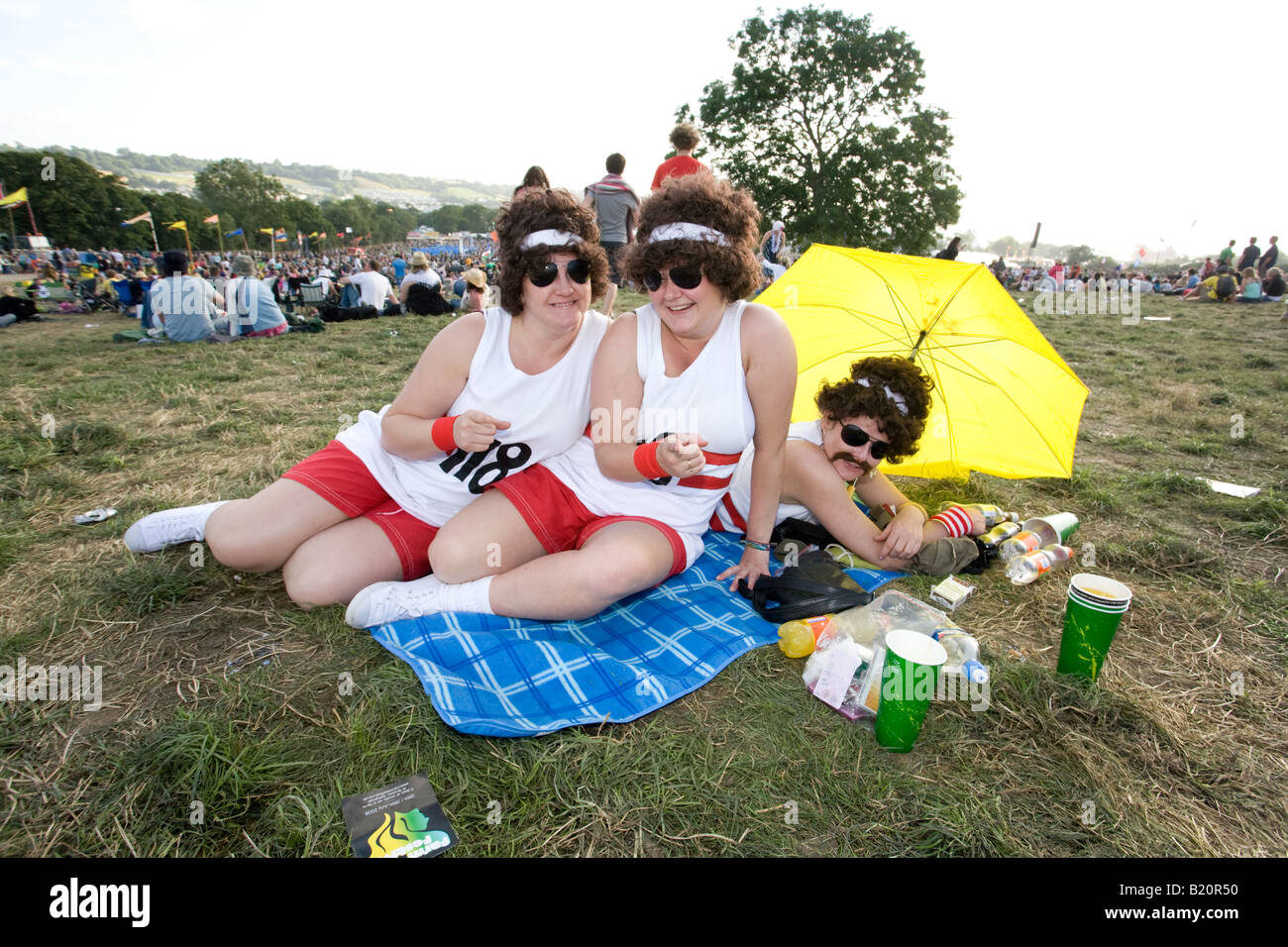 Fancy dress at the Glastonbury Festival 2008 Stock Photo - Alamy