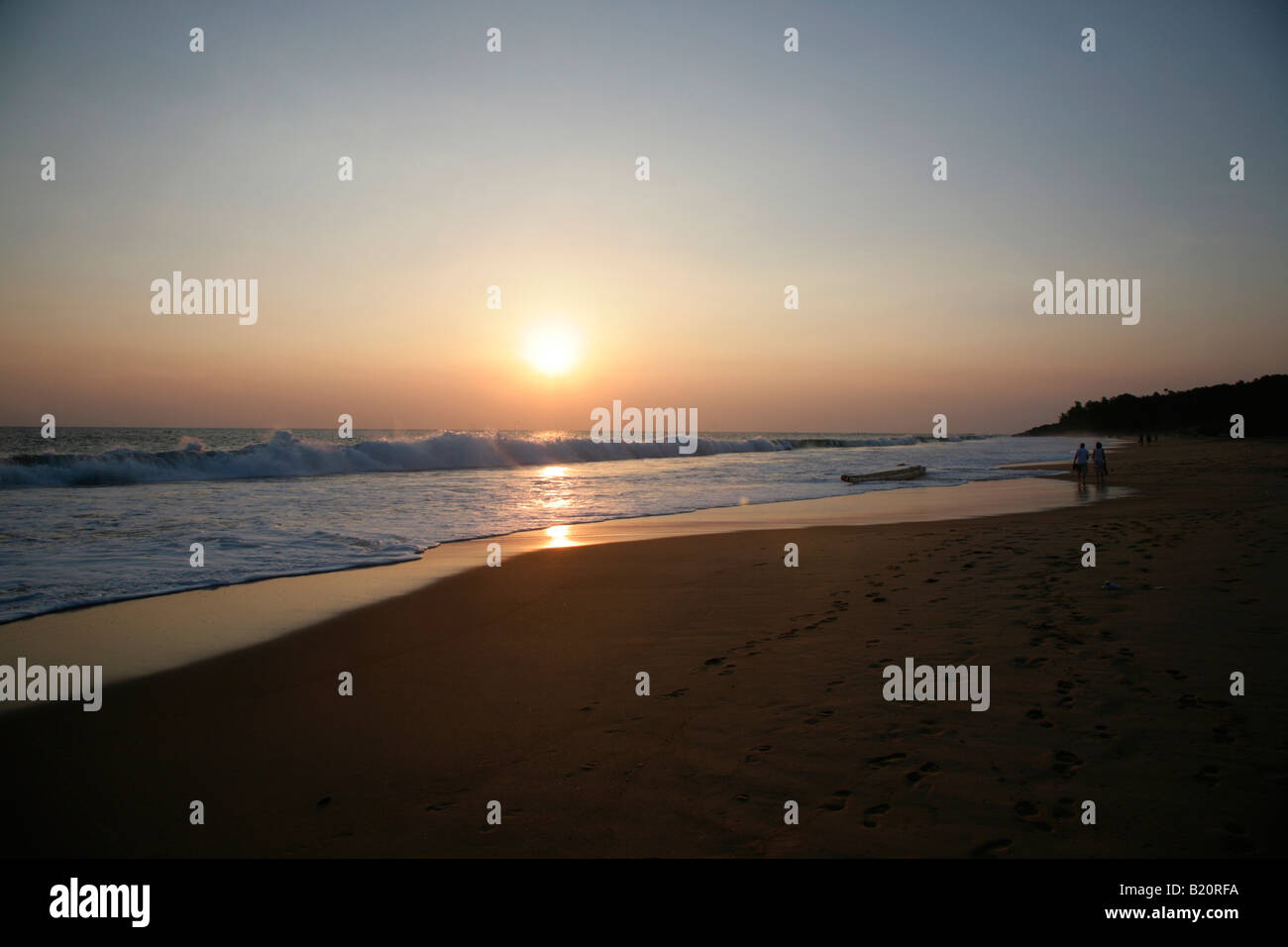 Sunset at Kovalam beach,Kerala,India Stock Photo - Alamy