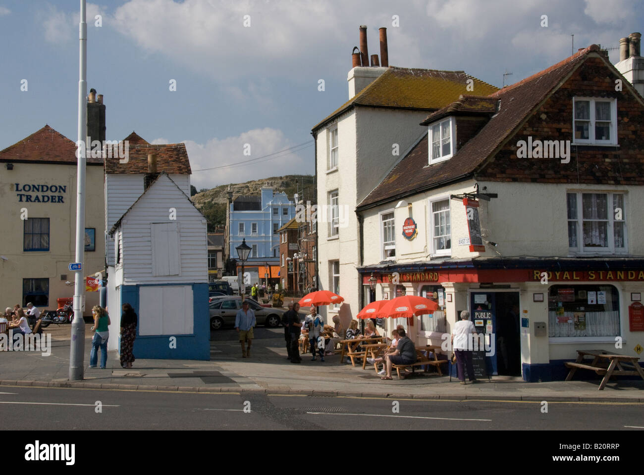 Pubs, Old town, Hastings, Sussex Stock Photo - Alamy