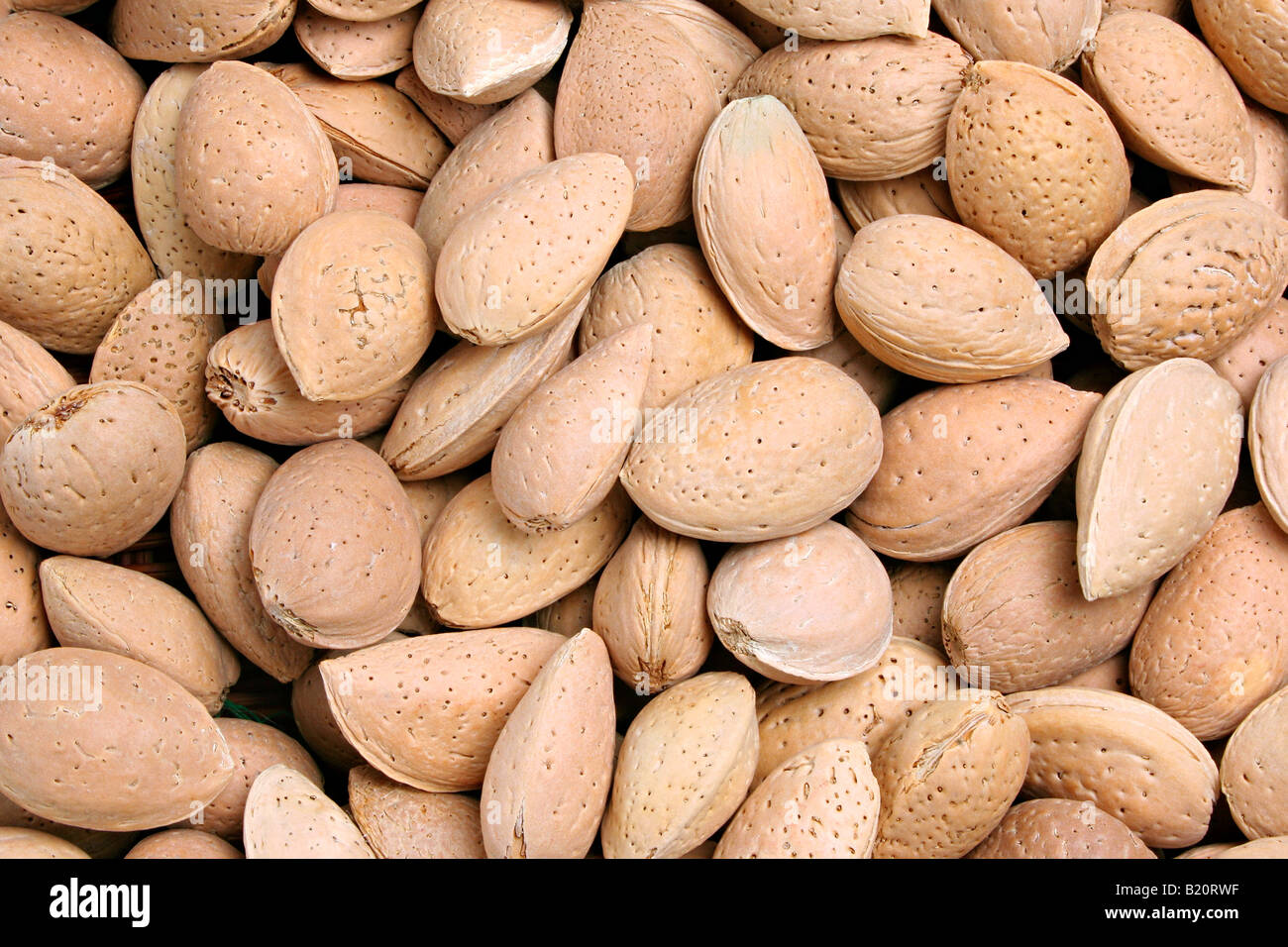 Piles of Raw Almonds Stock Photo - Alamy