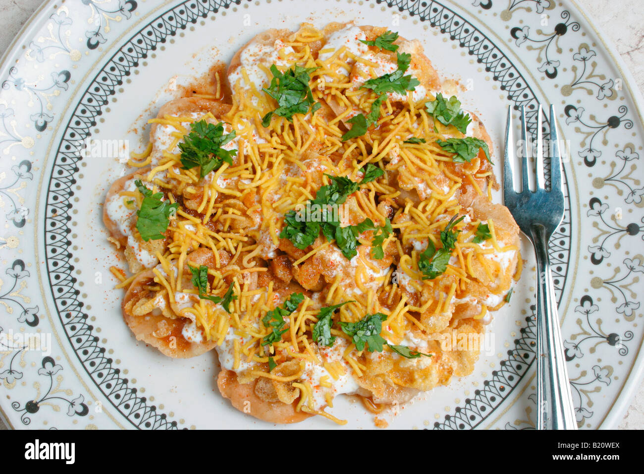 Closeup of Masala Puri (Indian Snacks Stock Photo - Alamy