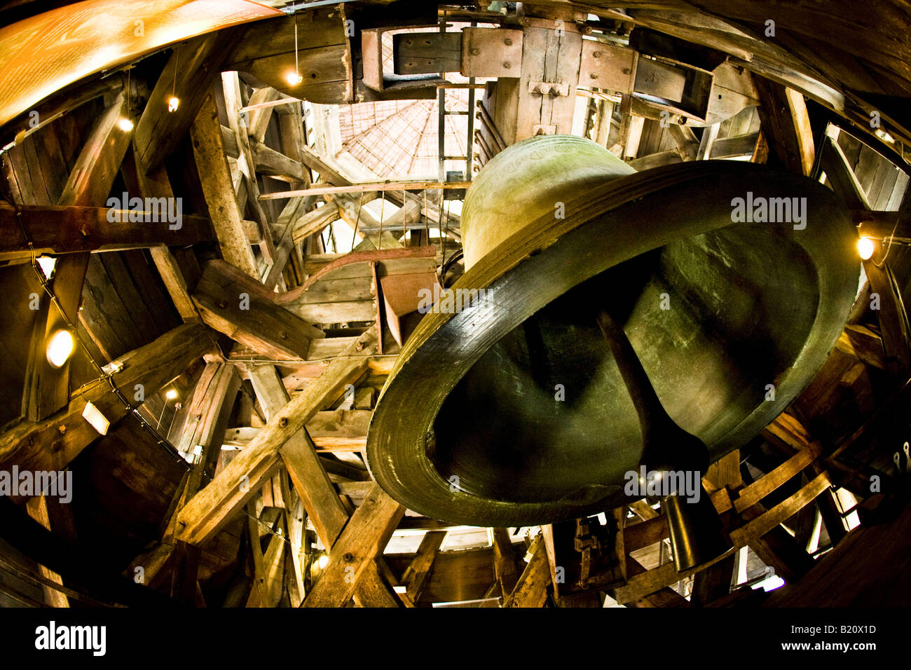 Notre Dame Cathedral South Tower interior showing Emmanuel bell in ...