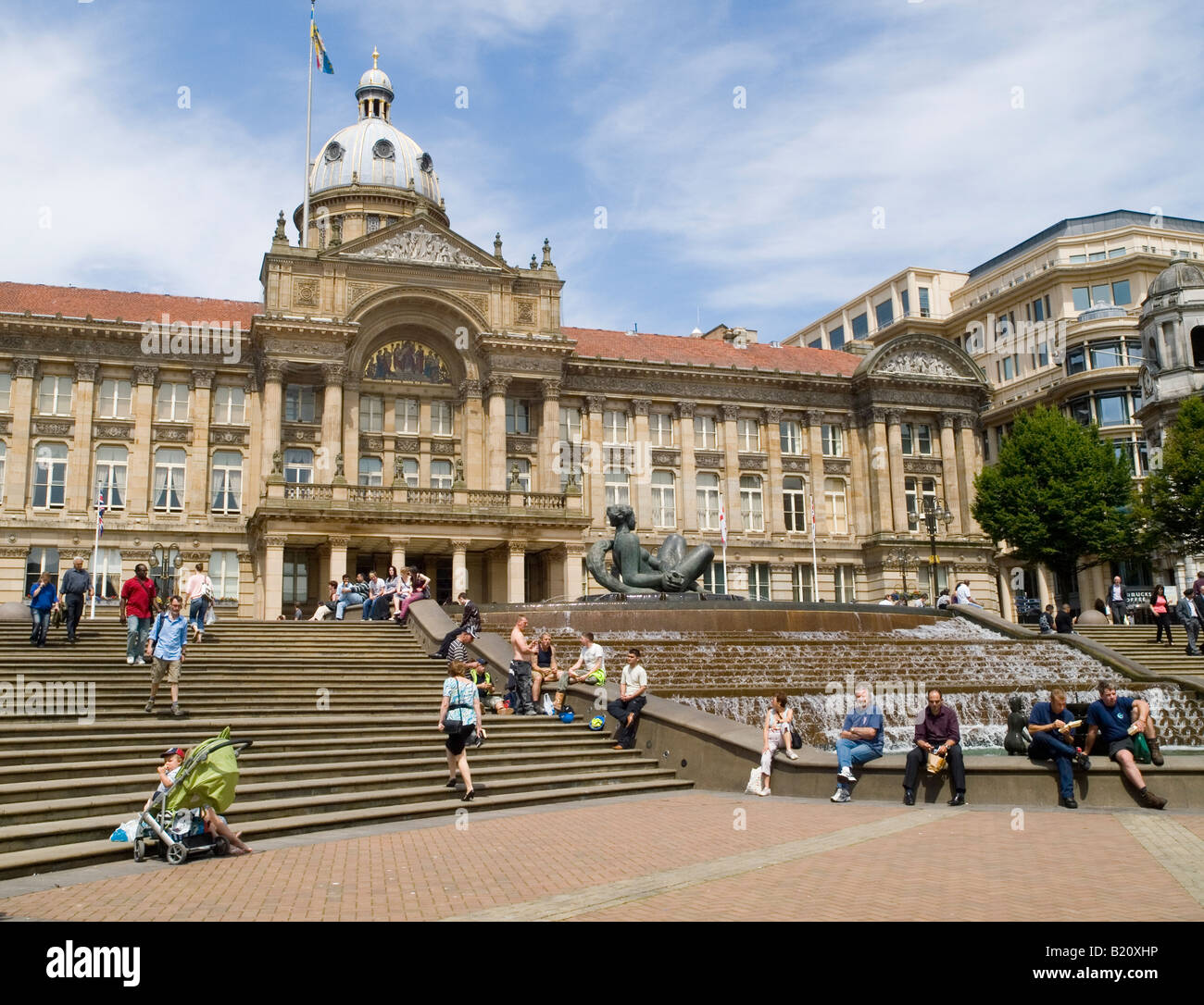 A sunny day in Victoria Square, Birmingham City Centre West Midlands UK ...