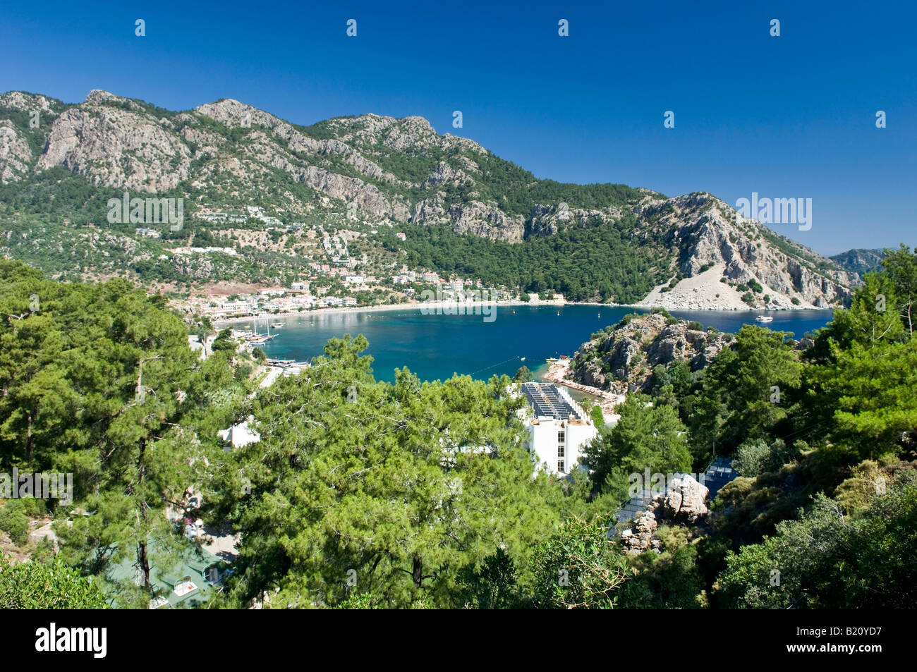 View over Turunc Bay Turunc Mugla Turkey Stock Photo - Alamy