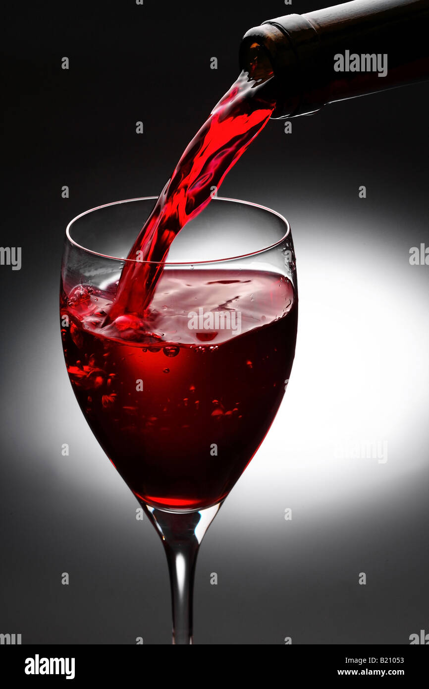 Wine objects on black background Stock Photo - Alamy