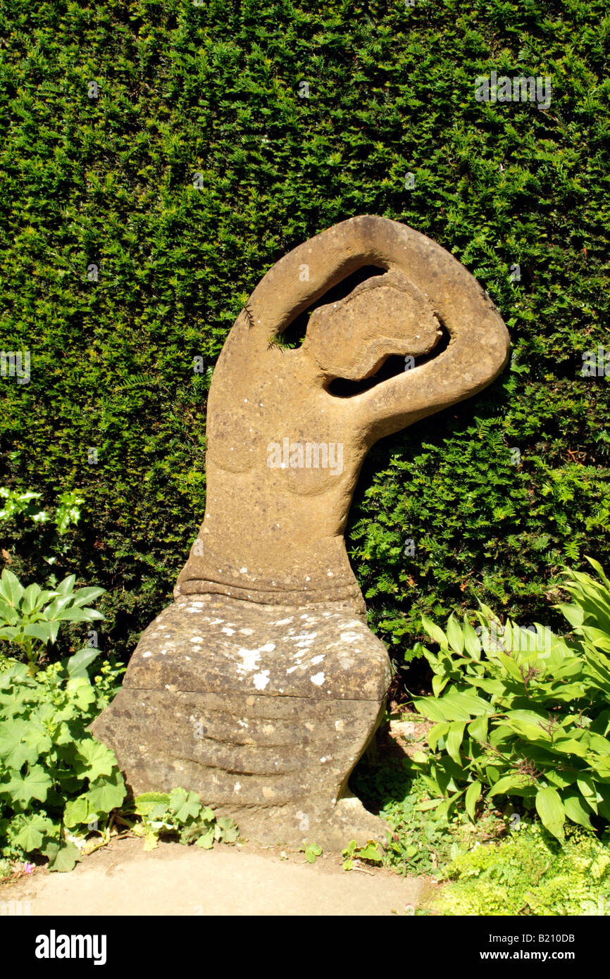 Statue of a leaning woman by Simon Verity at Kiftsgate Gardens in the ...
