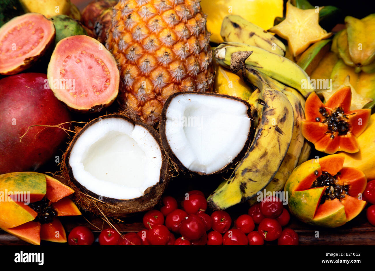 Exotic amazon fruits Ver o Peso market Amazon River Belem Para Brazil ...