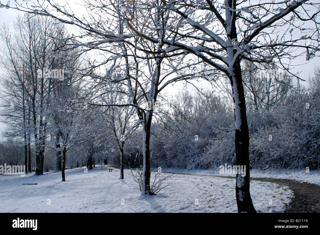 Winter Snow Scene in England Stock Photo - Alamy