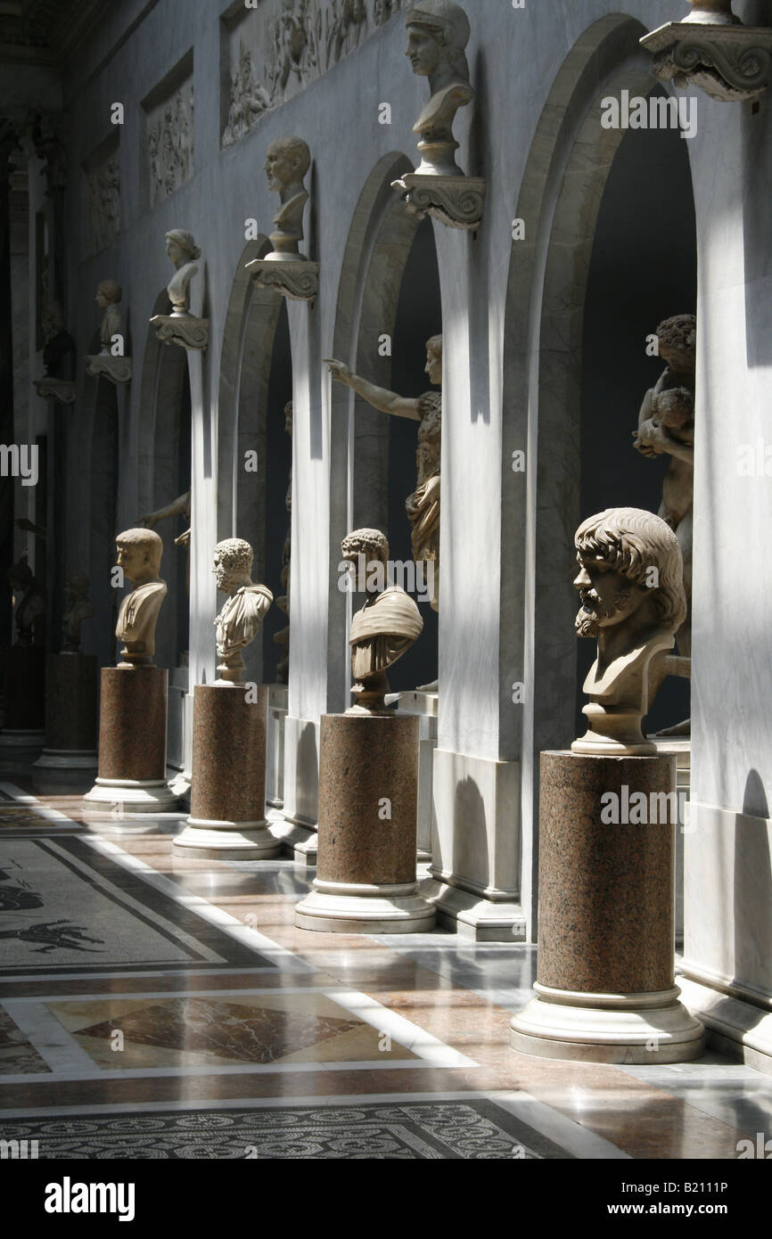 statues in hallway, vatican museum, rome Stock Photo - Alamy