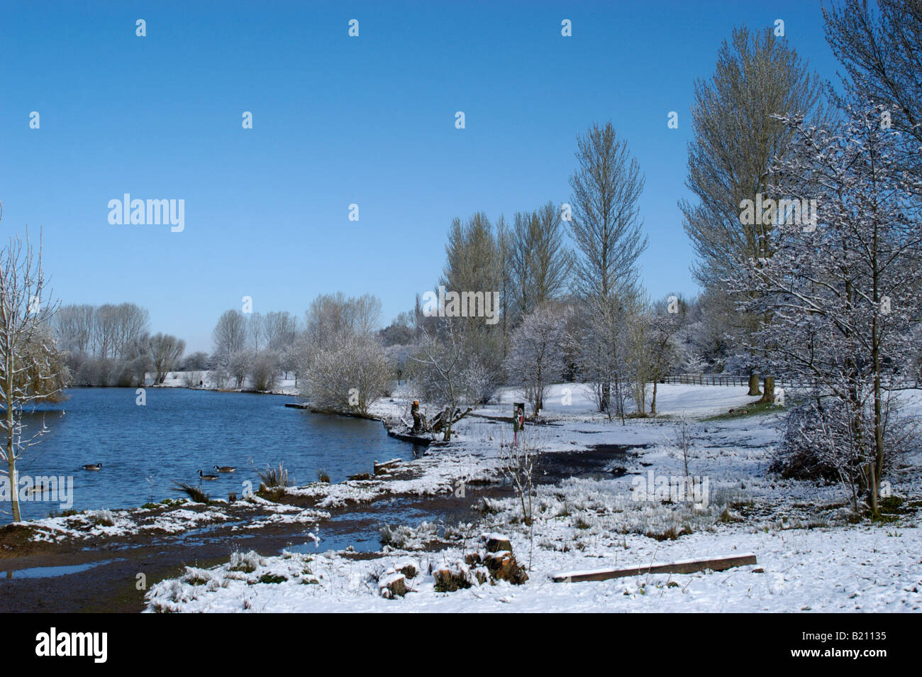Winter Snow Scene in England Stock Photo - Alamy