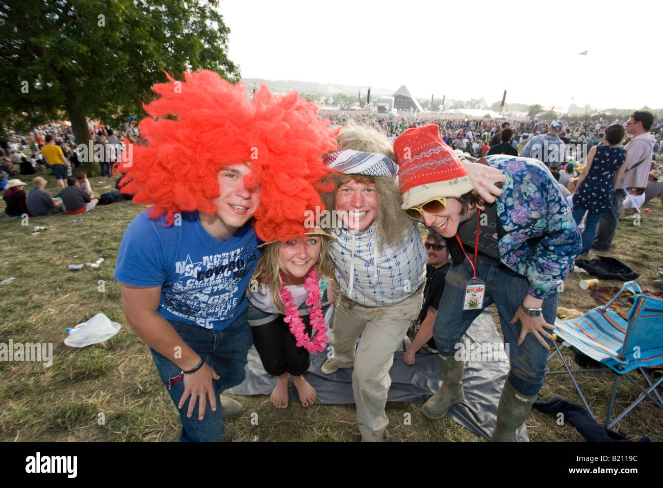 Fancy dress at the Glastonbury Festival 2008 Stock Photo - Alamy
