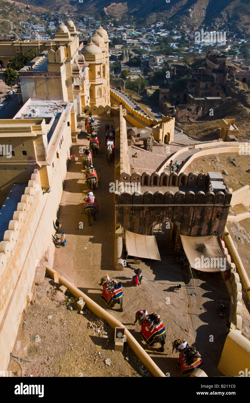 Aerial view of the Amber Fort Jaipur India Stock Photo - Alamy