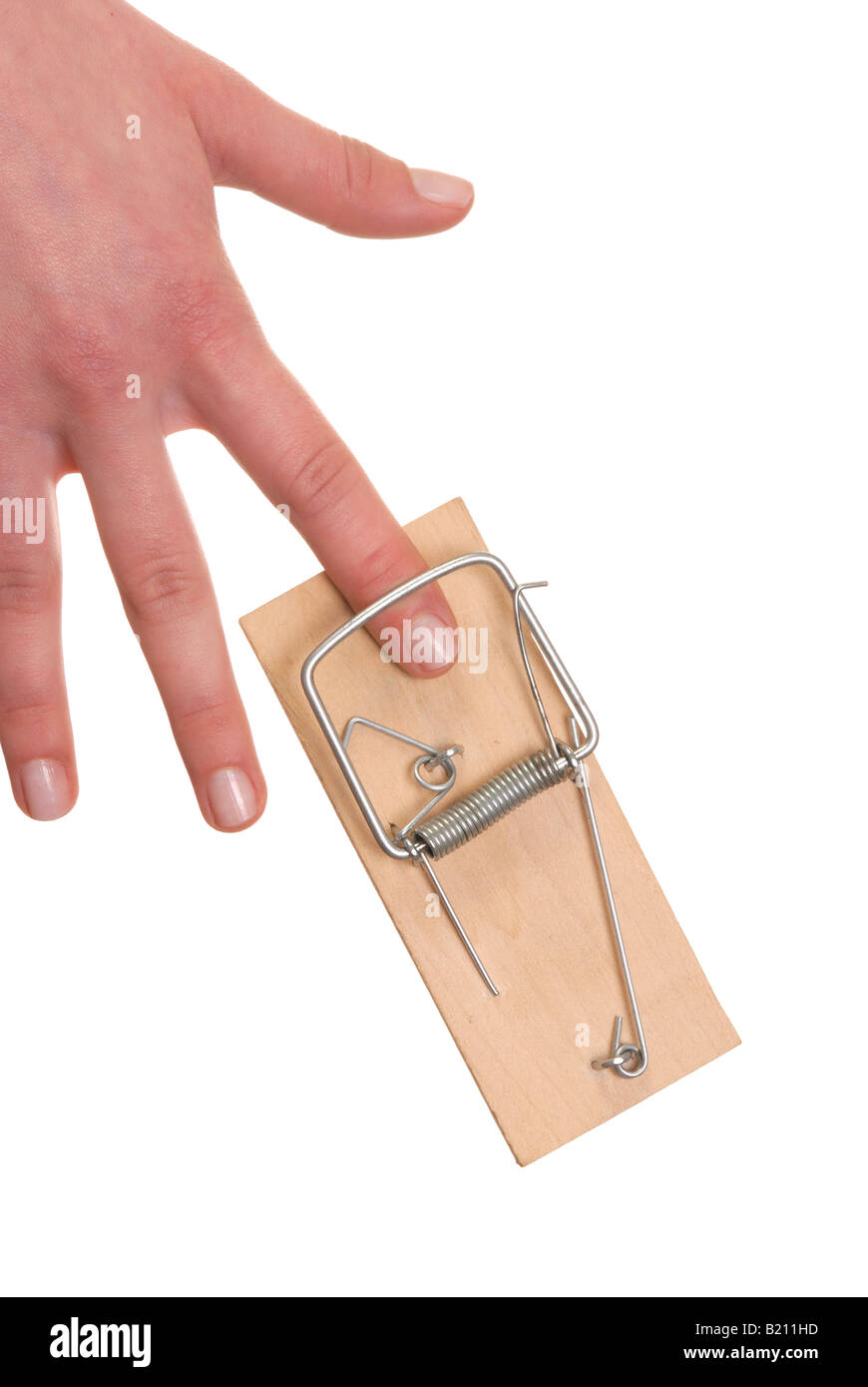 Hand and Mouseptrap Stock Photo - Alamy