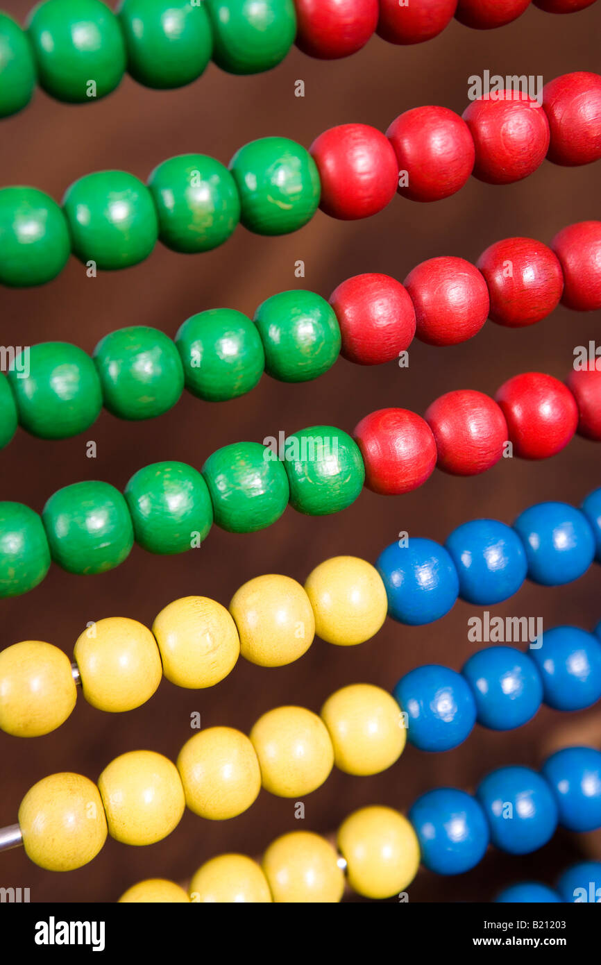 Abacus in close up detail Stock Photo - Alamy