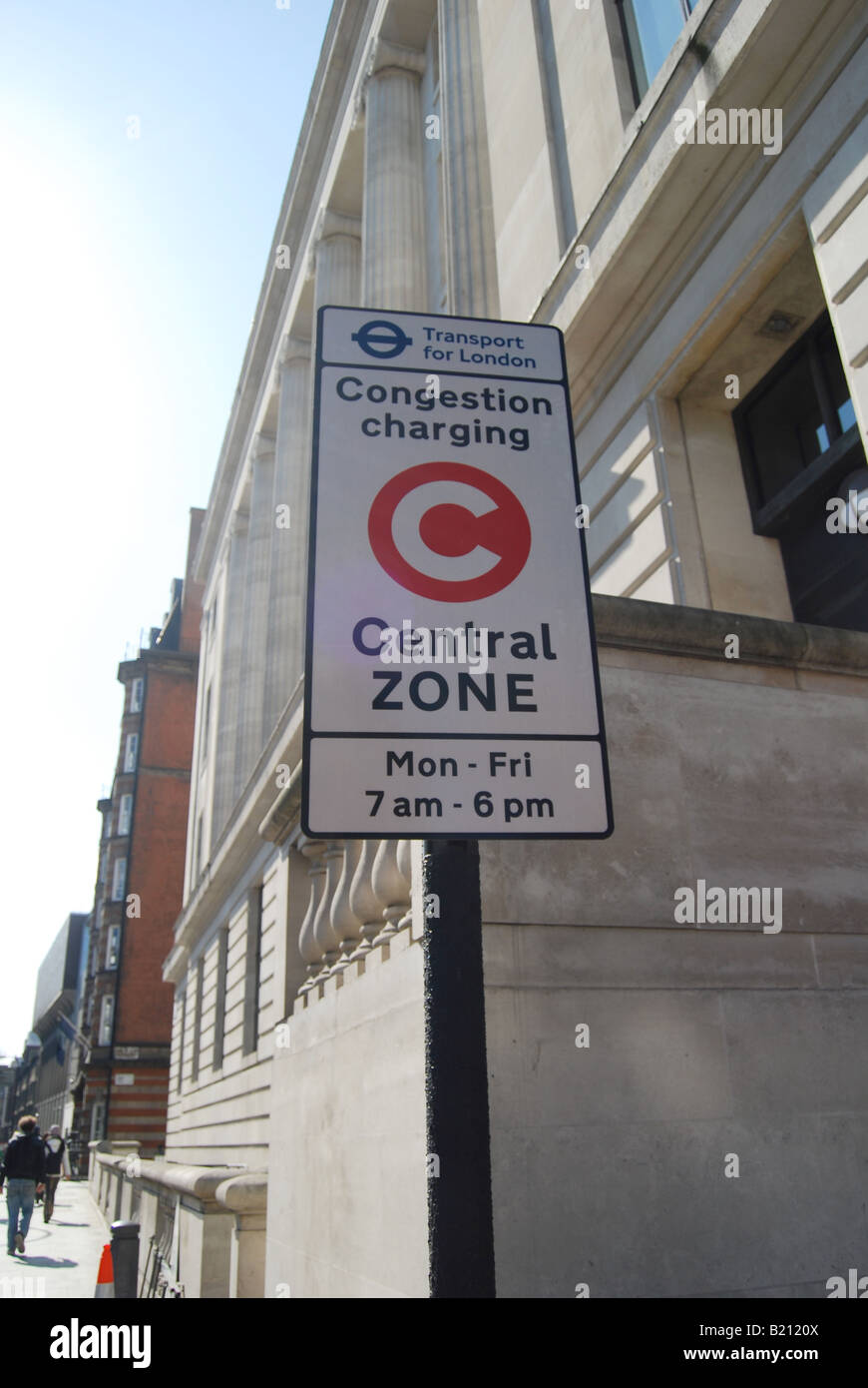 C zone congestion zone charge tax toll road cars costs Stock Photo - Alamy