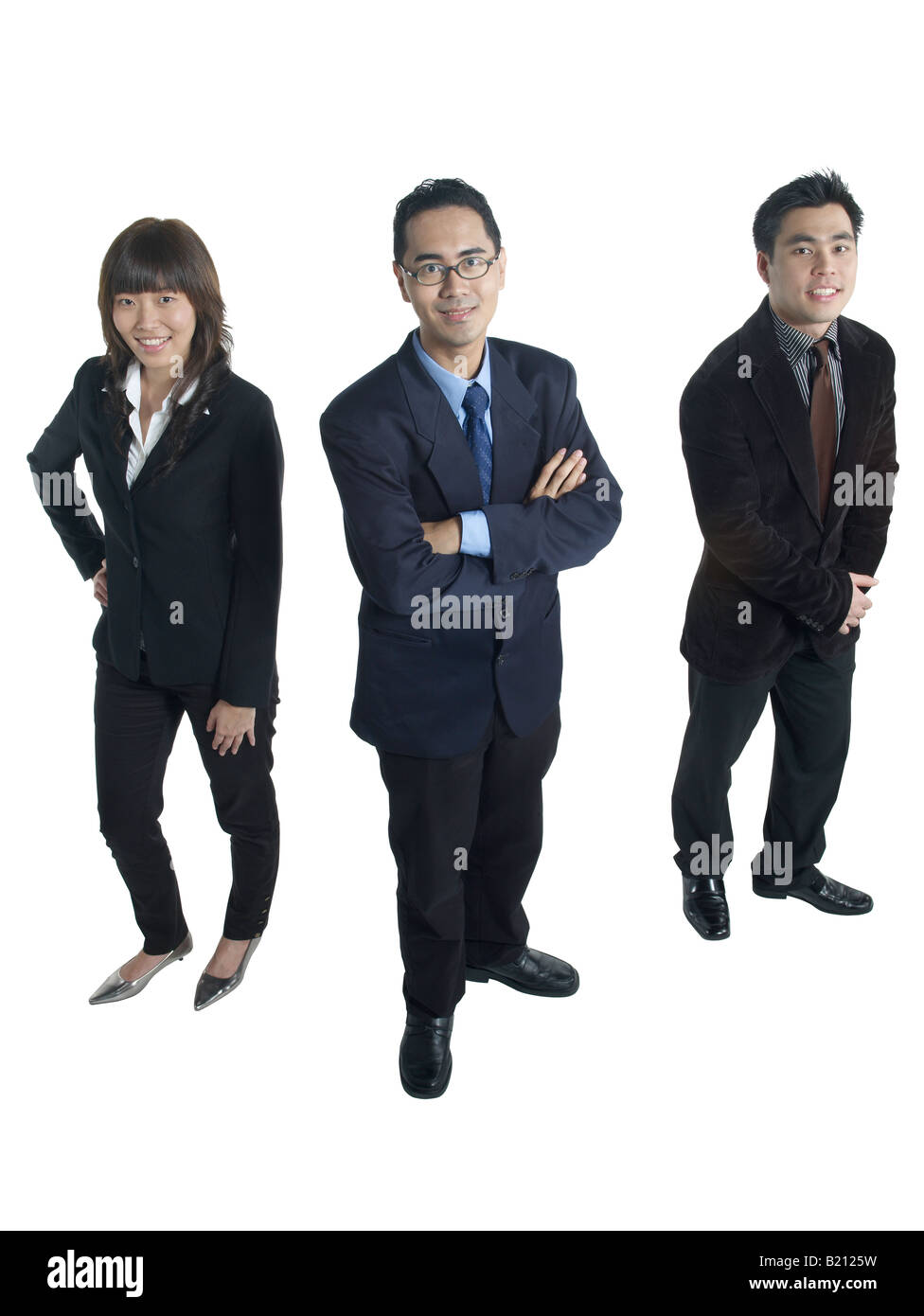 3 Young Asian Executives Standing Confidently Stock Photo - Alamy