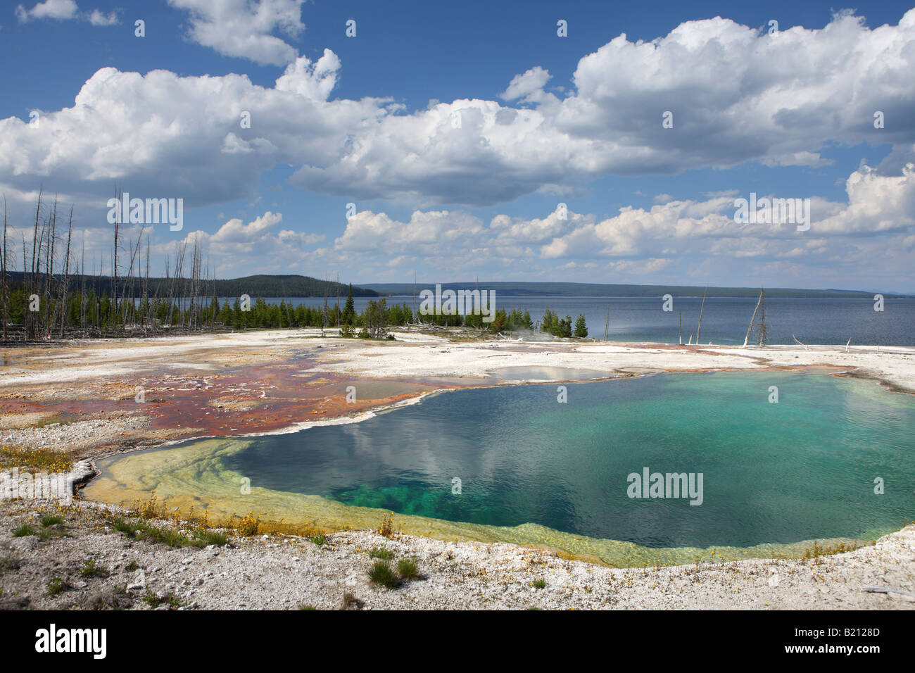 Abyss Pool, West Thumb Geyser Basin, Yellowstone National Park Stock ...