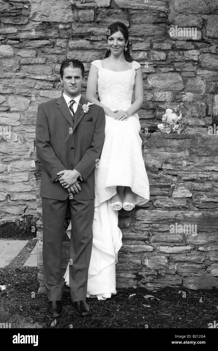 Portrait of the bride and groom Stock Photo - Alamy