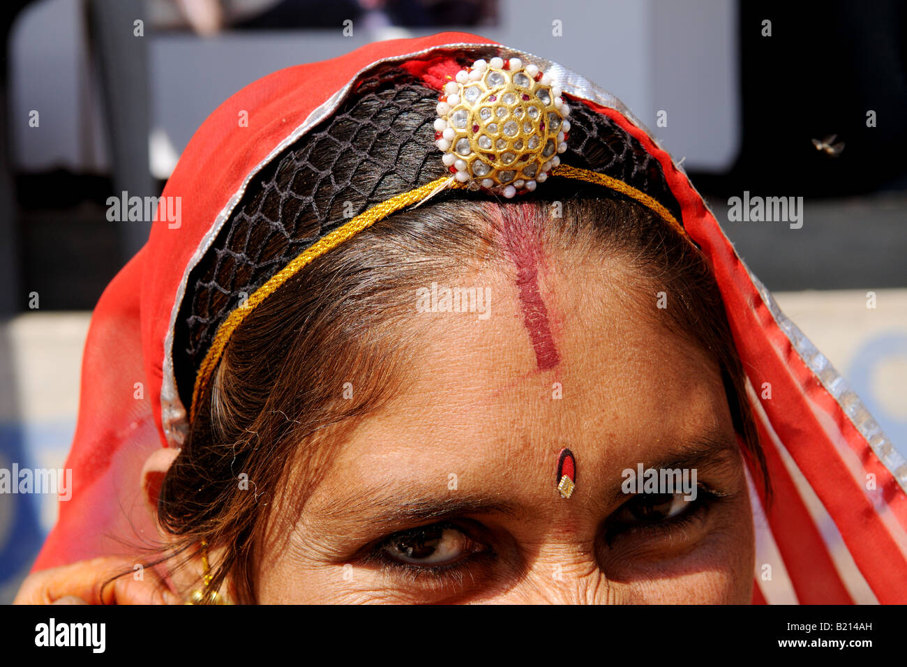 Indian woman wearing sari and head scarf hi-res stock photography and ...