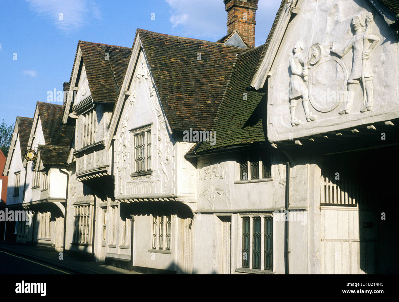 Pargeting Saffron Walden Sun Inn Essex England UK decorative plaster ...