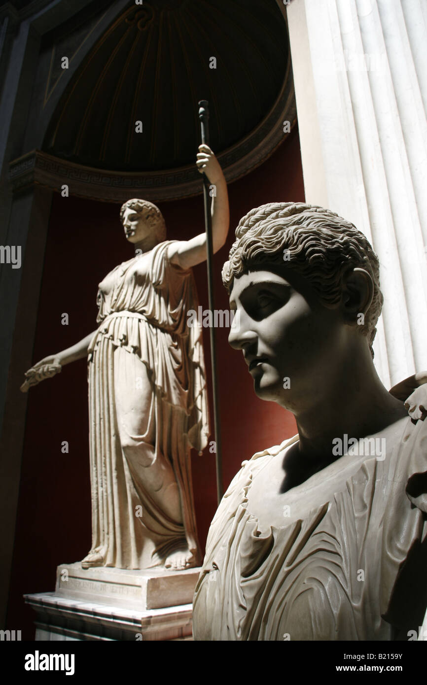 statues in the Sala Rotonda, Vatican Museum, Italy Stock Photo - Alamy