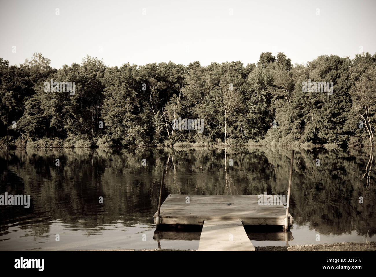 A dock on a lake Stock Photo - Alamy