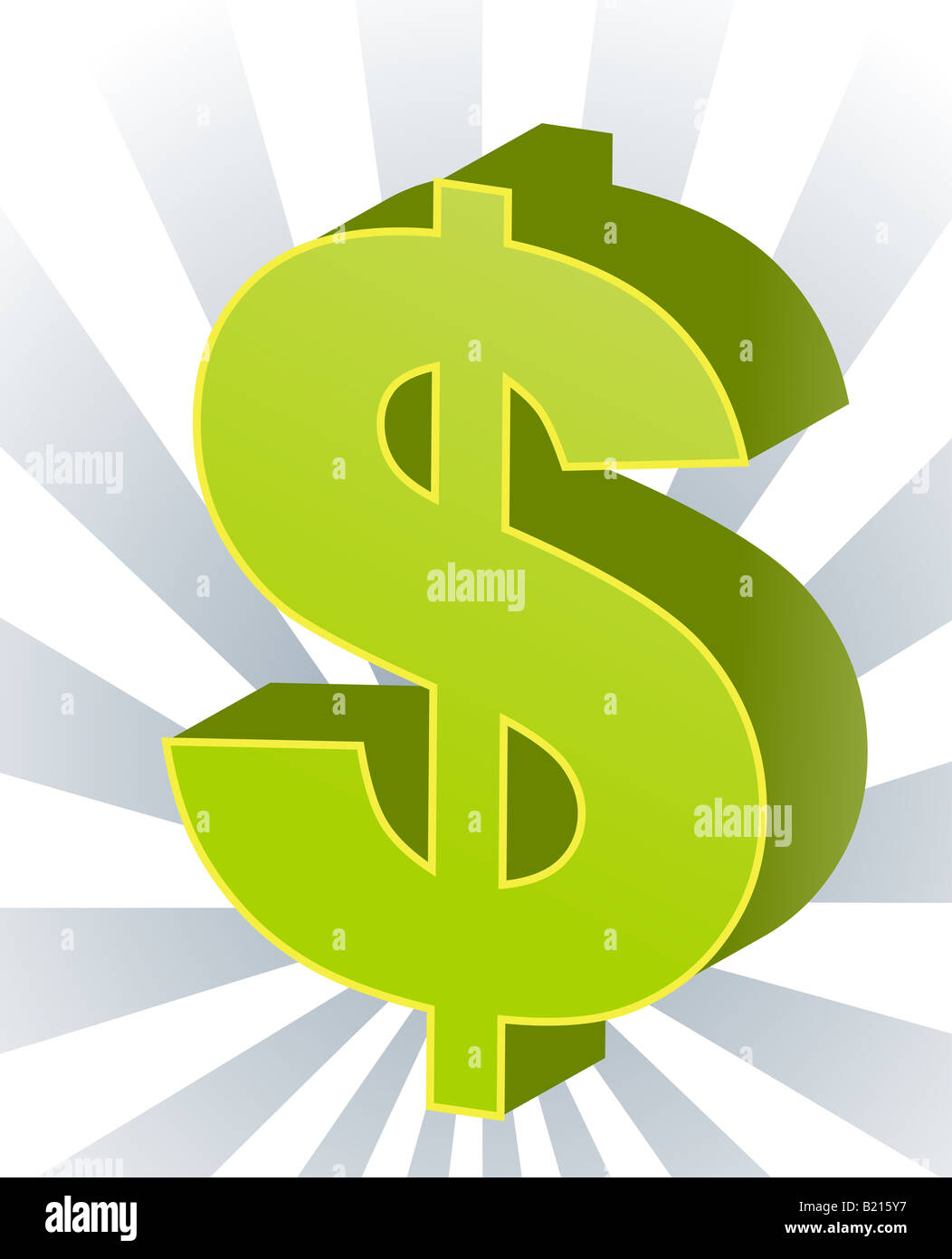 United States Dollar Currency symbol isometric illustration Stock Photo ...