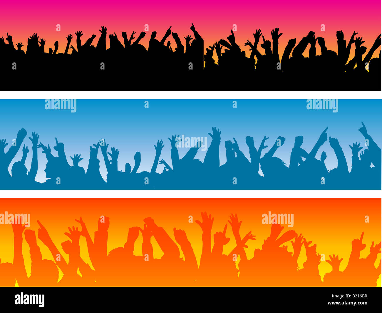 Various different party crowds Stock Photo - Alamy